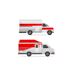 Ambulance car with red and white colors Royalty Free Vector
