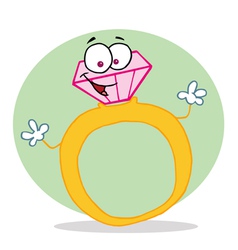Five golden rings cartoon Royalty Free Vector Image