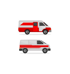Ambulance car with red and white colors Royalty Free Vector