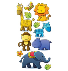 Cute animals collection Royalty Free Vector Image