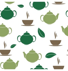 Tea seamless pattern background Royalty Free Vector Image