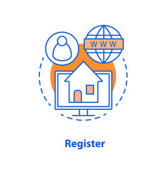 Account creating concept icon Royalty Free Vector Image