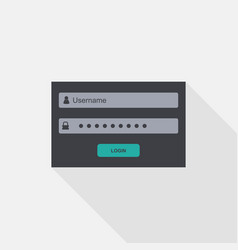 Log in box design isolated on white background Vector Image