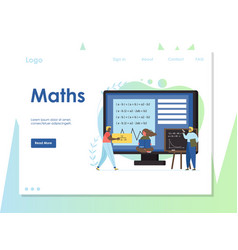 Maths concept flat style design Royalty Free Vector Image
