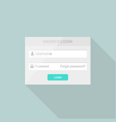 Log in box design isolated on white background Vector Image