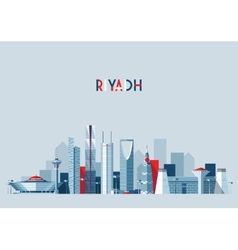 Riyadh skyline saudi arabia city buildings Vector Image
