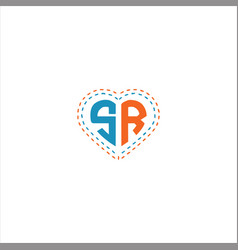 S r letter logo design on black color background Vector Image
