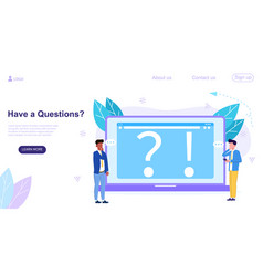 Faq frequently asked questions web design Vector Image