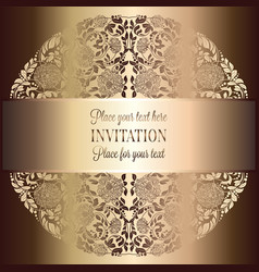 Abstract background luxury beige and gold vintage Vector Image