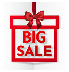 Big sale bright holiday gift box frame banner Vector Image