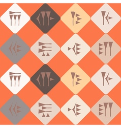Seamless background with cuneiform Royalty Free Vector Image