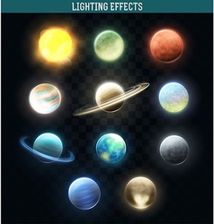 Planets set Royalty Free Vector Image - VectorStock