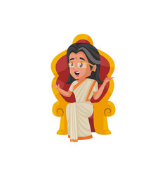Politician lady cartoon character Royalty Free Vector Image