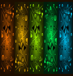 Abstract set of patterns from smooth intersecting Vector Image