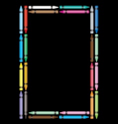 Border crayon Royalty Free Vector Image - VectorStock