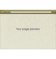 Old browser interface template isolated browser Vector Image