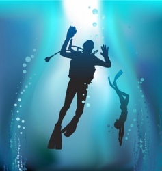 Scuba Diving Silhouettes Royalty Free Vector Image Scuba Diving Silhouettes Royalty Free Vector Image