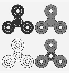 Hand fidget spinner extra shape icon set Vector Image