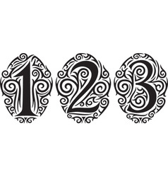 Tribal style number Royalty Free Vector Image - VectorStock