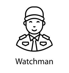 Watchman Royalty Free Vector Image - VectorStock