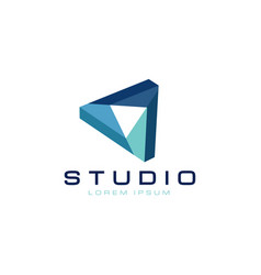 Smart pyramid tech logo icon Royalty Free Vector Image