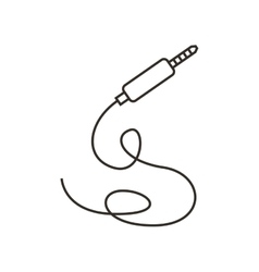 Audio plug cable isolated icon Royalty Free Vector Image