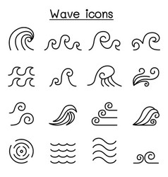 Water wave symbol isolated icon Royalty Free Vector Image