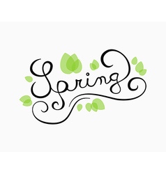 Its spring time typographic design Royalty Free Vector Image