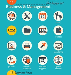 Business icon set Software and web development Vector Image