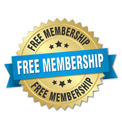 Free entry round isolated gold badge Royalty Free Vector