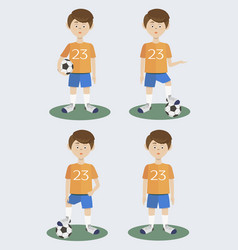 Football silhouettes Royalty Free Vector Image
