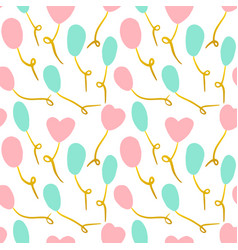 Festive colorful seamless pattern with heart and Vector Image