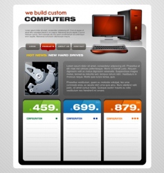 Computer shop web template Royalty Free Vector Image