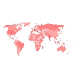 World map with names of sovereign countries Vector Image