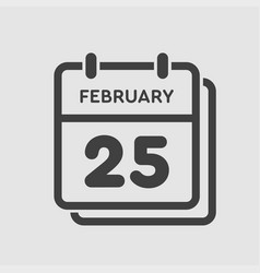 Icon day date 23 february template calendar page Vector Image