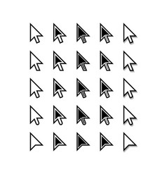 Crosshair Icon Set Target Mouse Cursor Pointers Vector Image