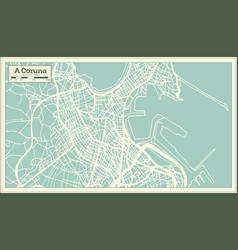 La coruna map spain province administrative map Vector Image