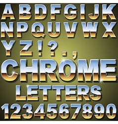 Chrome Metal Letters Royalty Free Vector Image