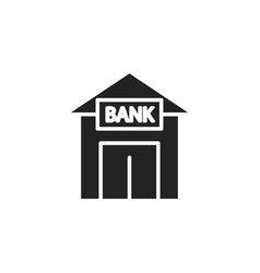 Flat line bank icon symbol sign logo template Vector Image