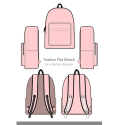 Backpack design template Royalty Free Vector Image