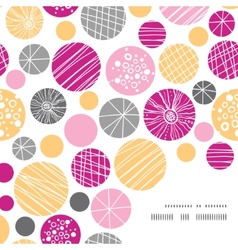 Abstract pink yellow and gray leaves circle frame Vector Image