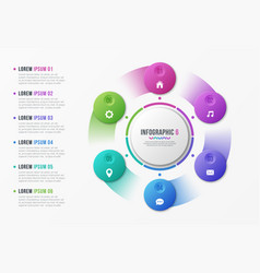 Rotating circle chart templates infographic Vector Image