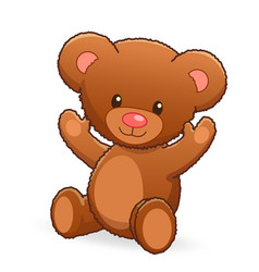 Cute cuddly teddy bear Royalty Free Vector Image