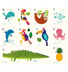 Poster with cute animals Royalty Free Vector Image