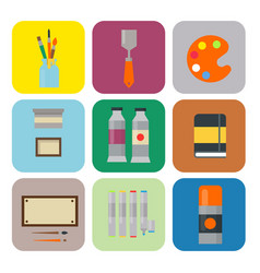 Retro Painting Service Labels and Icons Royalty Free Vector