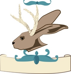 Jackalope head Royalty Free Vector Image - VectorStock