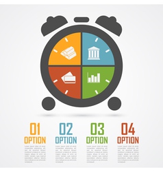 Time infographic clock circle diagram Royalty Free Vector