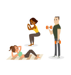 Health fitness cartoon Royalty Free Vector Image