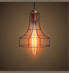 Decorative edison light bulb wire Royalty Free Vector Image