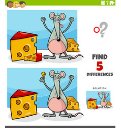 Differences educational task for kids with Vector Image